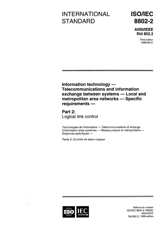 ISO/IEC 8802-2:1998 - IEC Standards - VDE Publishing House